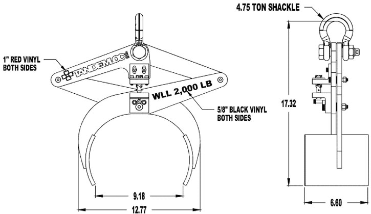 Pipe Lifting Clamps | Diametral Beam Lifting Tongs